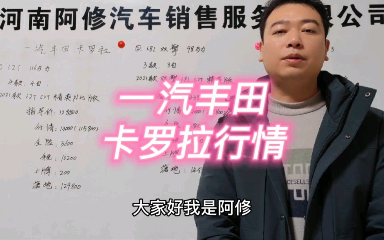一汽丰田卡罗拉多少钱,卡罗拉行情落地车价预算分享,供大家买车参考,...