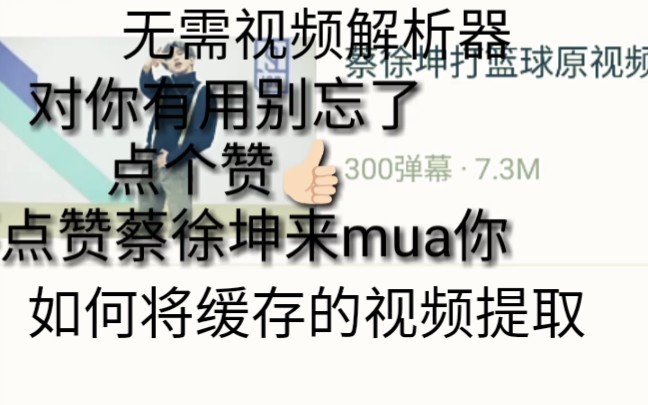 如何提取缓存的视频素材