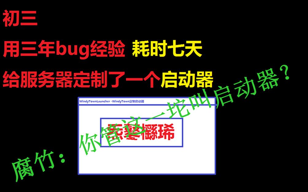 当你用三年Bug经验给服务器定制启动器.