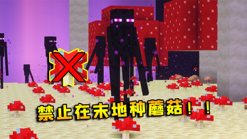 我的世界:千万别在末地种蘑菇,电脑直接崩溃!