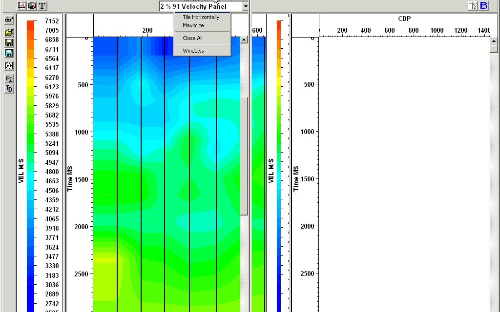 Image Velocity Analysis Window