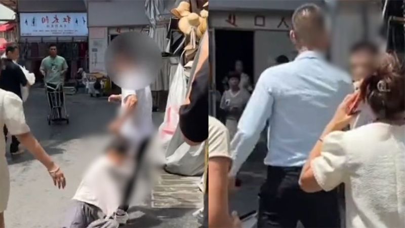 男子吵架拽女子头发拖行,全程无视挣扎不撒手,大哥单手压制舒适