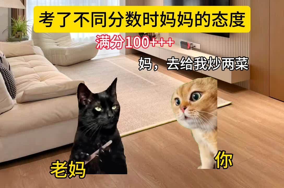 当你考了不同分数妈妈的态度