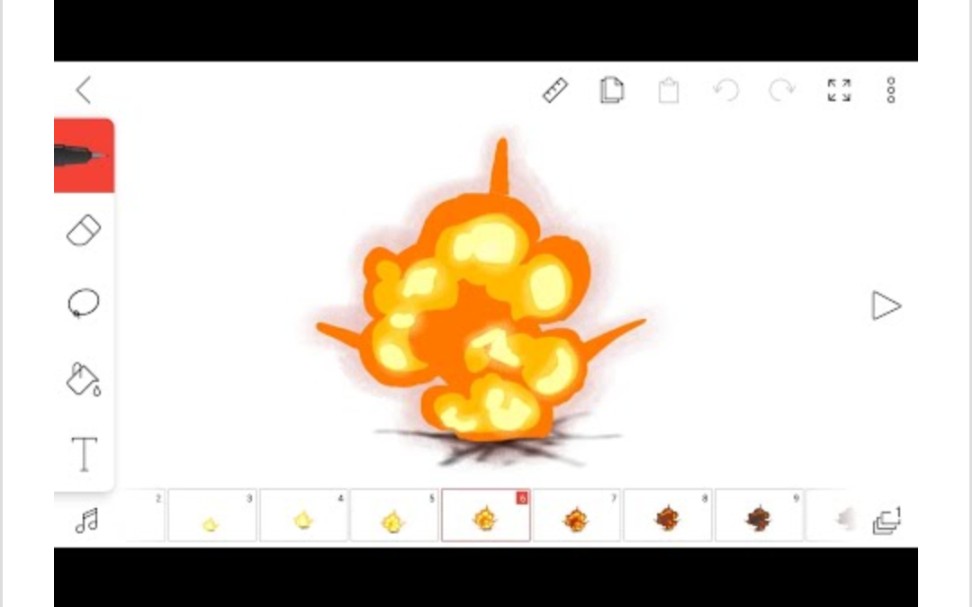 【FlipaClip】爆炸特效(速度动画)