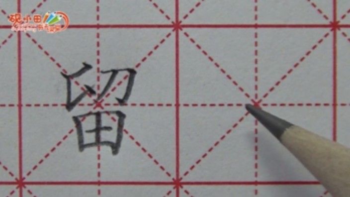 砚小田书法课堂王洪涛老师讲解【留】字写法!