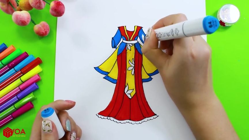 创意手工,给纸娃娃绘制美丽的裙装,太棒了