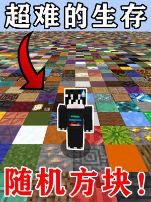 当我的世界所有方块变成随机的走在路上能捡到钻石块