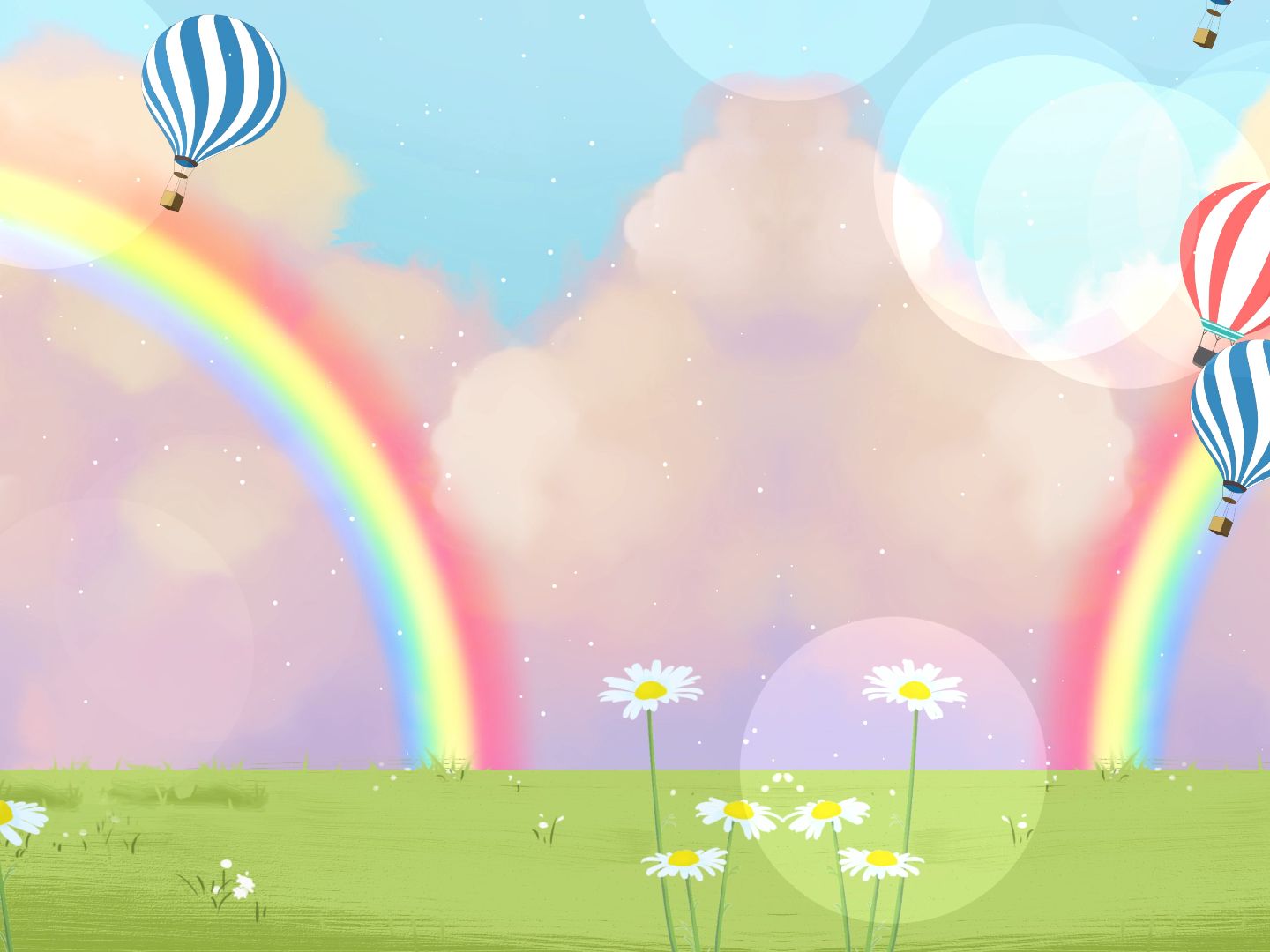 ...4K卡通风车热气球大梦想家 六一晚会舞台LED屏幕背景动态视频素材7