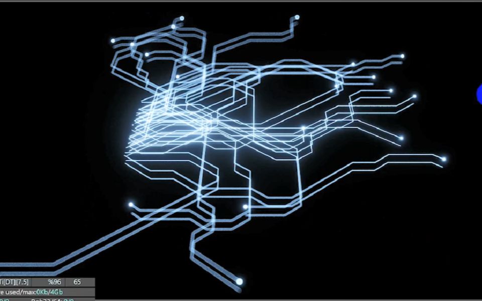 【七喜公开课】C4D创建光感线条秘籍-高科技数字化场景案例制作