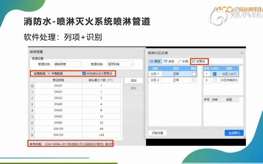 60分钟成为GQI2021消防专业应用高手15—消防水喷淋系统管线计算...