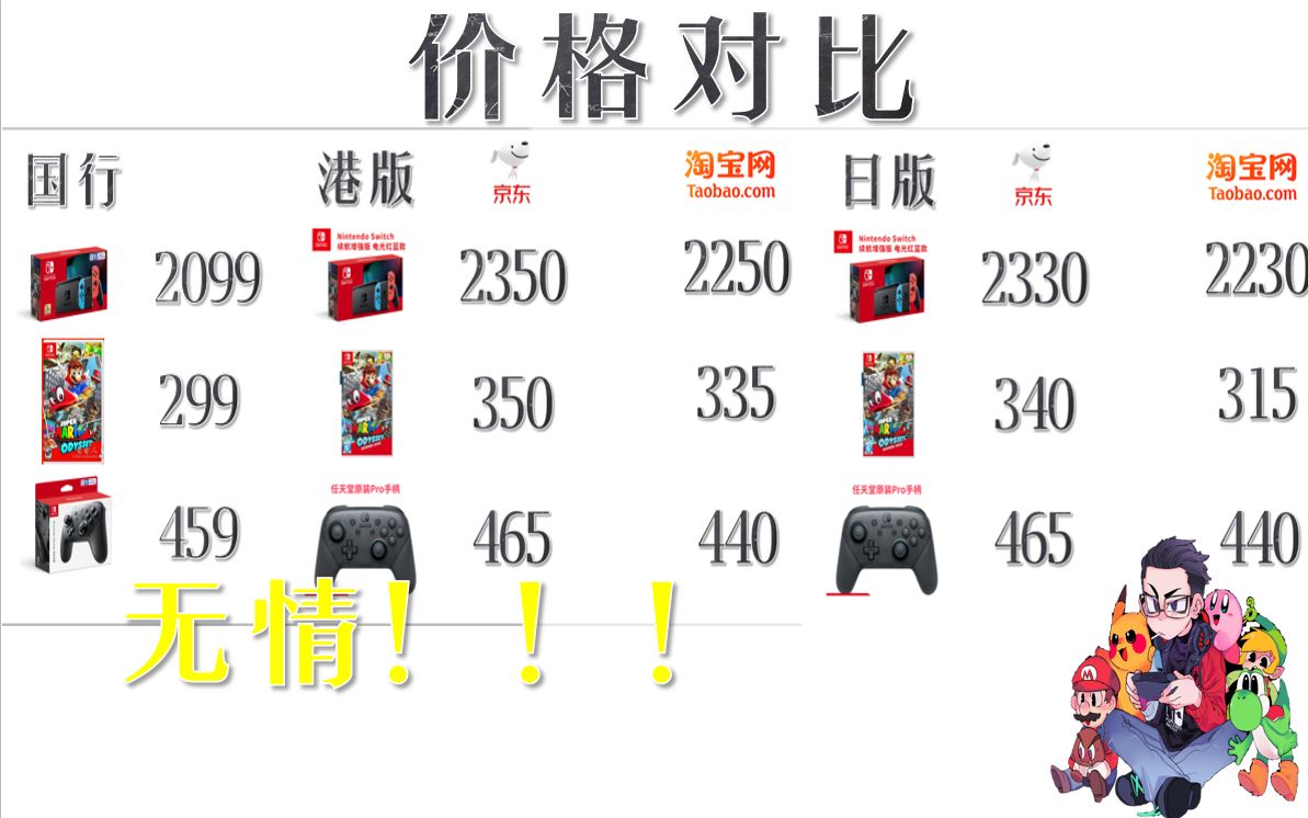 Woc无情啊!国行Switch VS 水货NS 价格对比 便宜=好货?