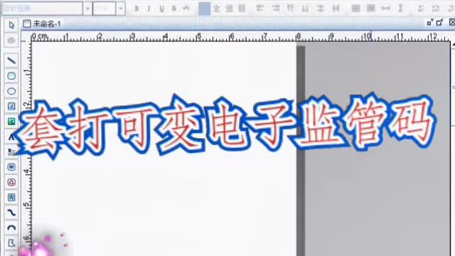 添加背景图套打可变电子监管码_中琅条码软件#标签打印
