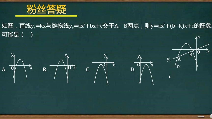 初中数学粉丝答疑98:二次函数和一次函数的图象与性质,学浪计划