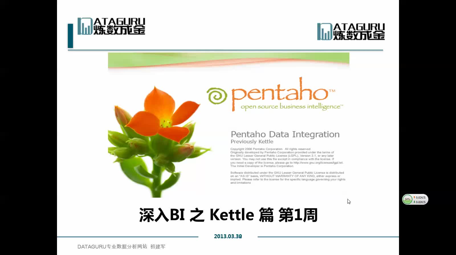 01第一课时:ETL 的概念,Kettle 的概念、功能、操作