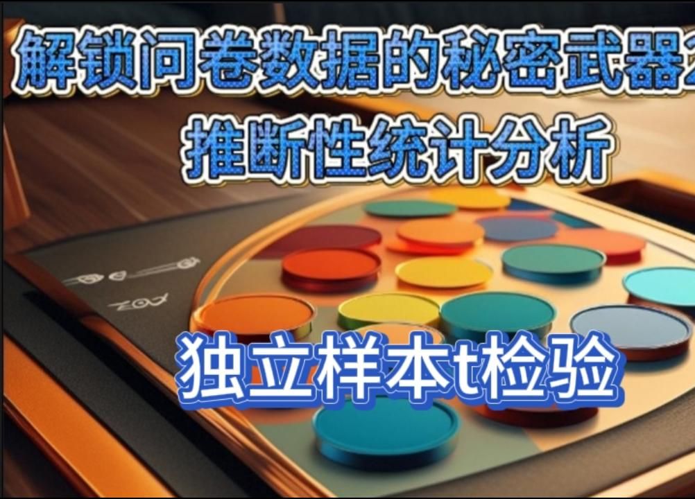 解锁问卷数据的秘密武器2:推断性统计分析之独立样本t检验