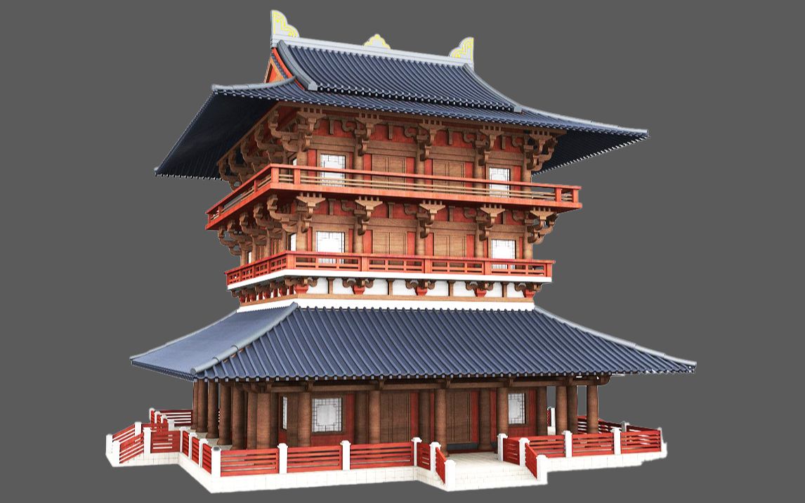 Maya场景建模:次世代古建筑宫殿模型制作,maya零基础古代建筑建模...