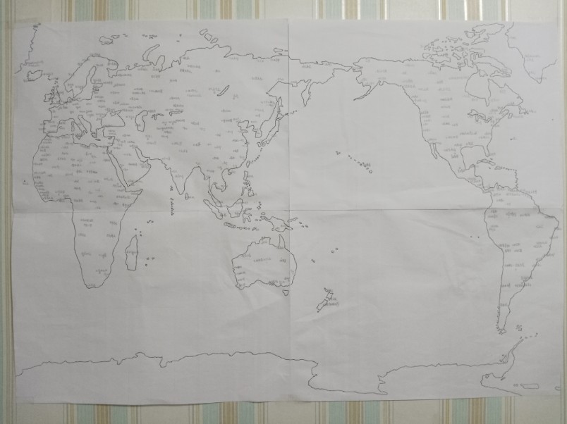 手绘8k世界地图!