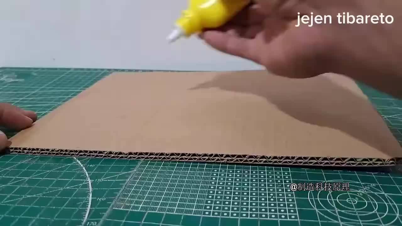 用纸板建造小房子 #解压视频 #手工制作