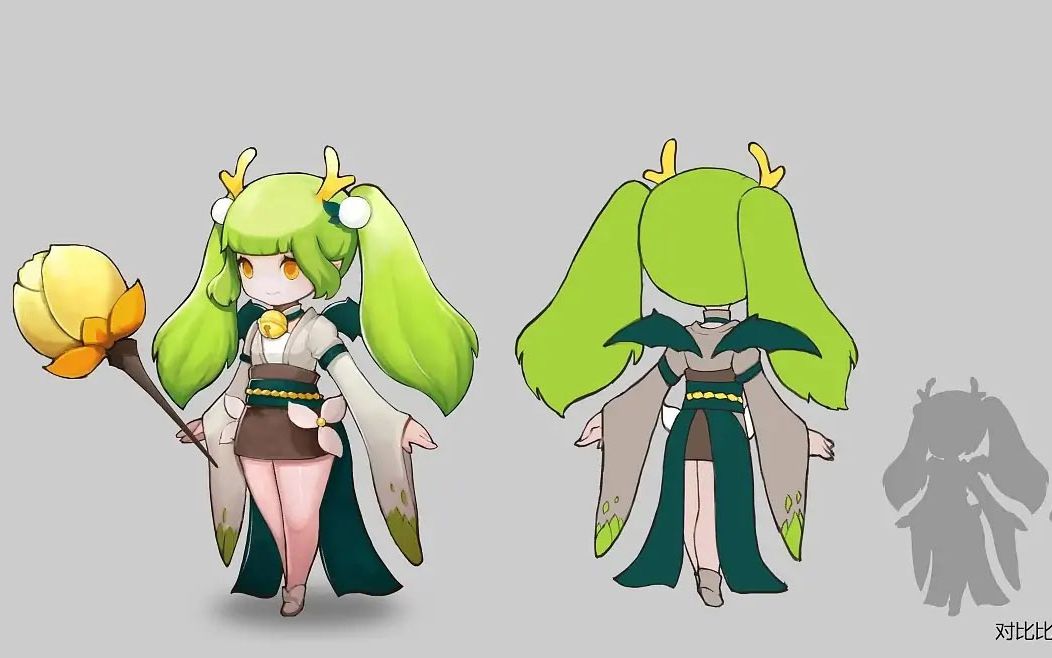 【3DMAX角色建模】白菜魔法师白膜制作,手绘角色低模制作