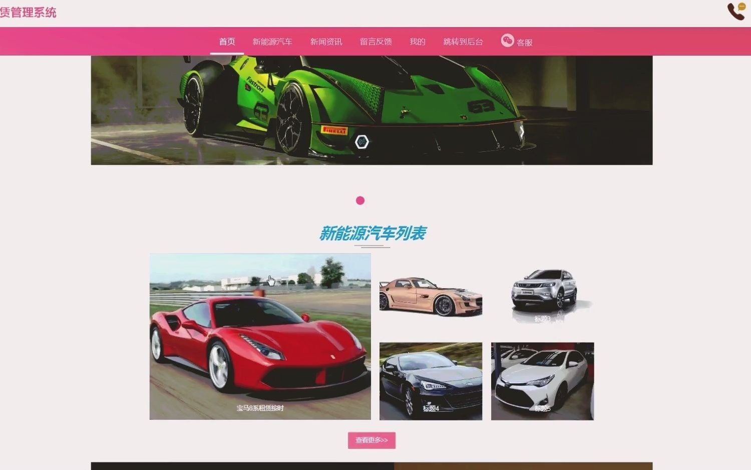 计算机毕业设计之基于springboot框架开发的新能源汽车租赁管理系统