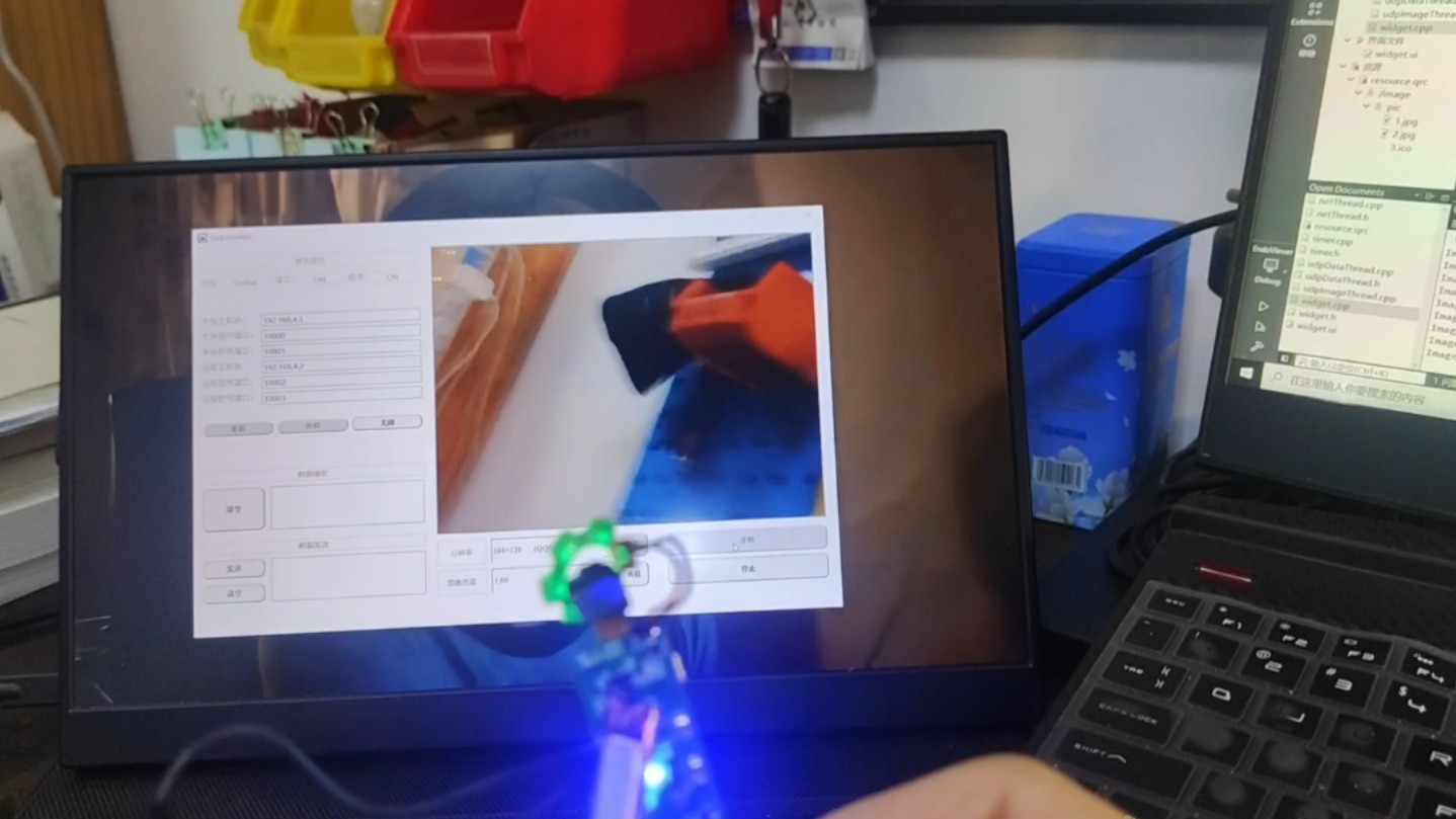 ESP32S3+OV2640+QT实现图像的无线收发和显示。