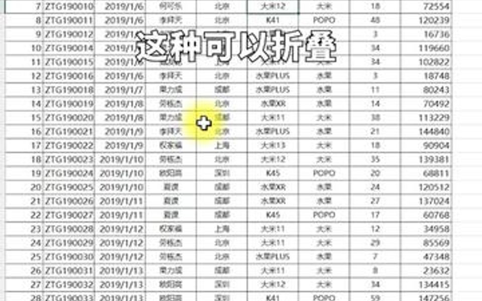 可以折叠的表格怎么做