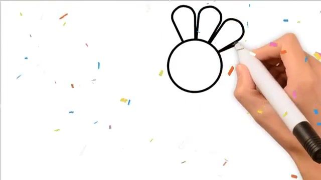 亲子简笔画:可爱的七色花