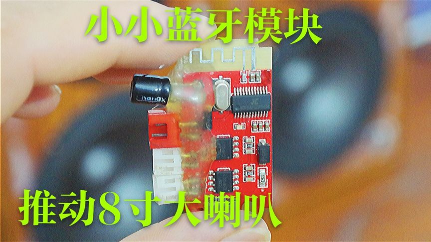 网购的蓝牙功放模块,接上8寸喇叭后,结果意想不到真的带动了!