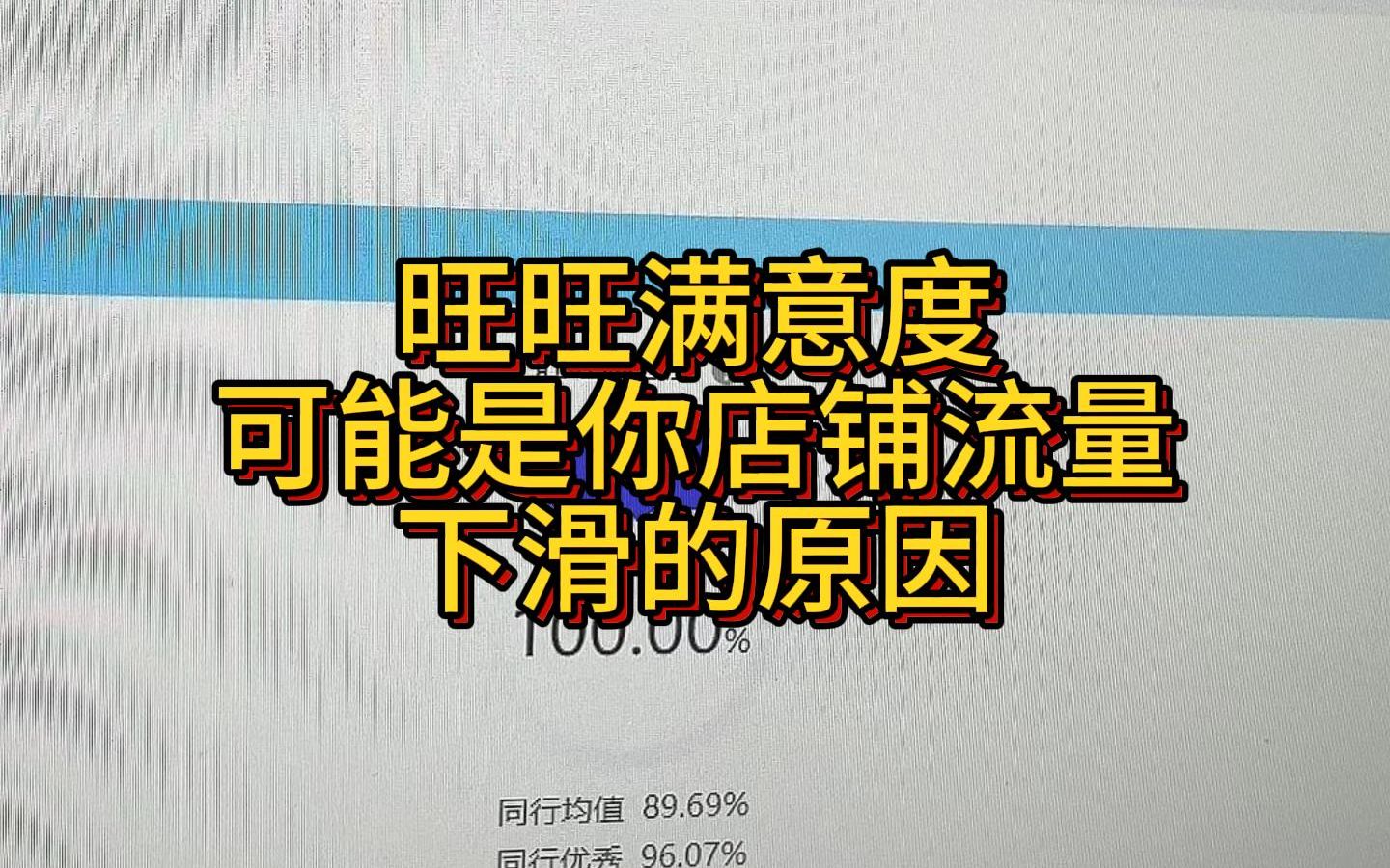 旺旺满意度可能决定了你的店铺流量!