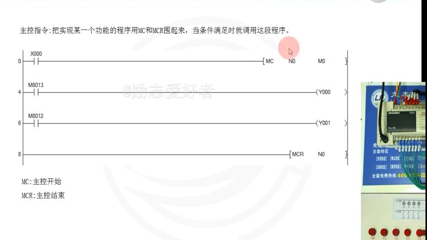 PLC(FX3U):主控指令MC和MCR