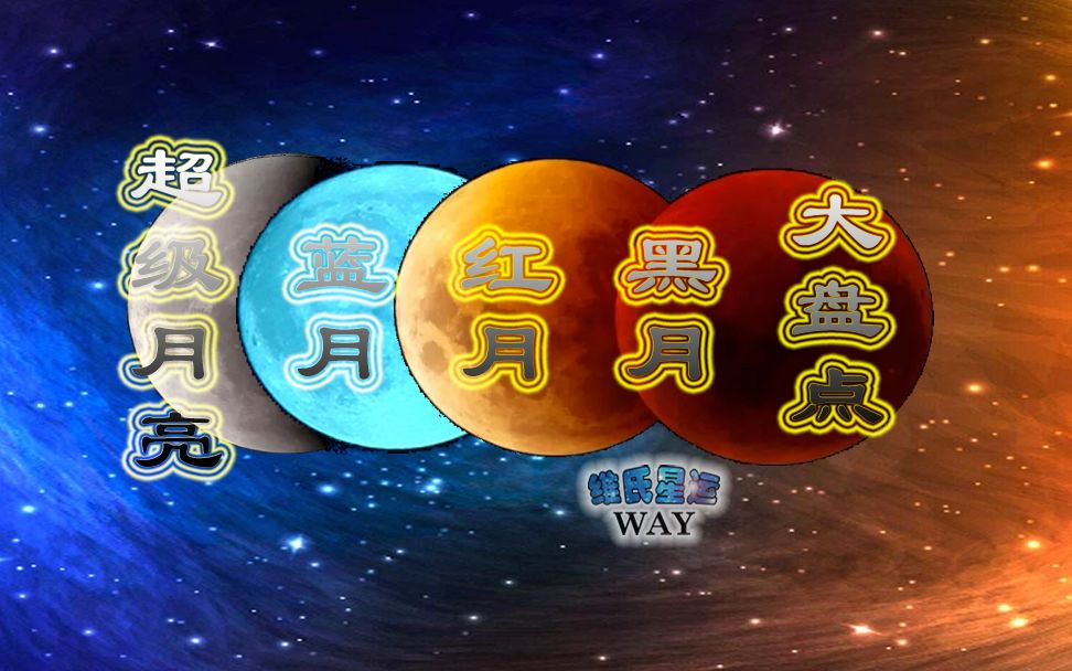 超级月亮、蓝月、红月、黑月,多姿月相大盘点