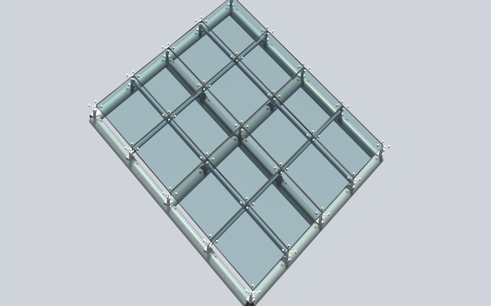 幕墙BIM-简单节点建模+渲染示意