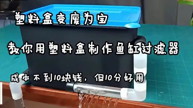 教你用塑料盒制作鱼缸过滤器,过滤功能强大,成本不到10块钱