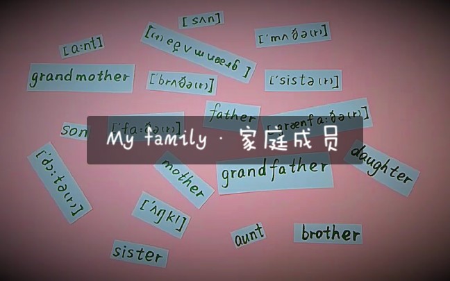 My family·家庭成员·幼小衔接·英语·学习经验分享