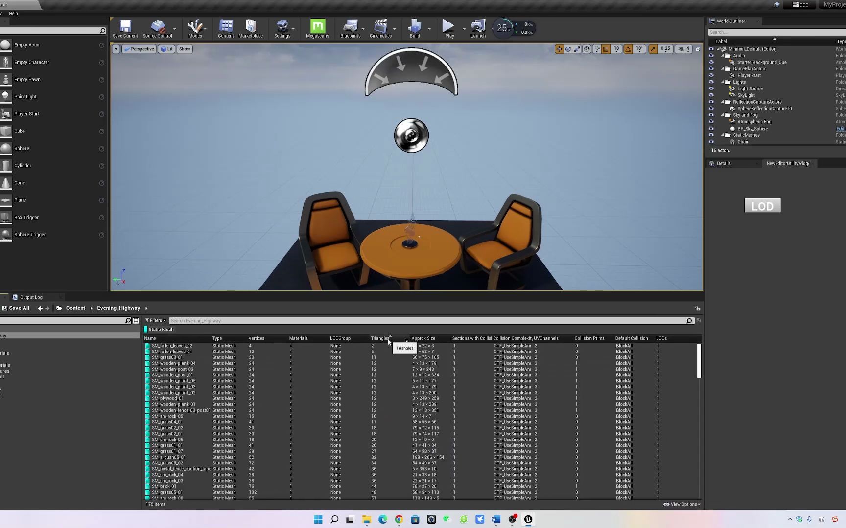 UE4_使用编辑器工具(EUW)批量修改LOD