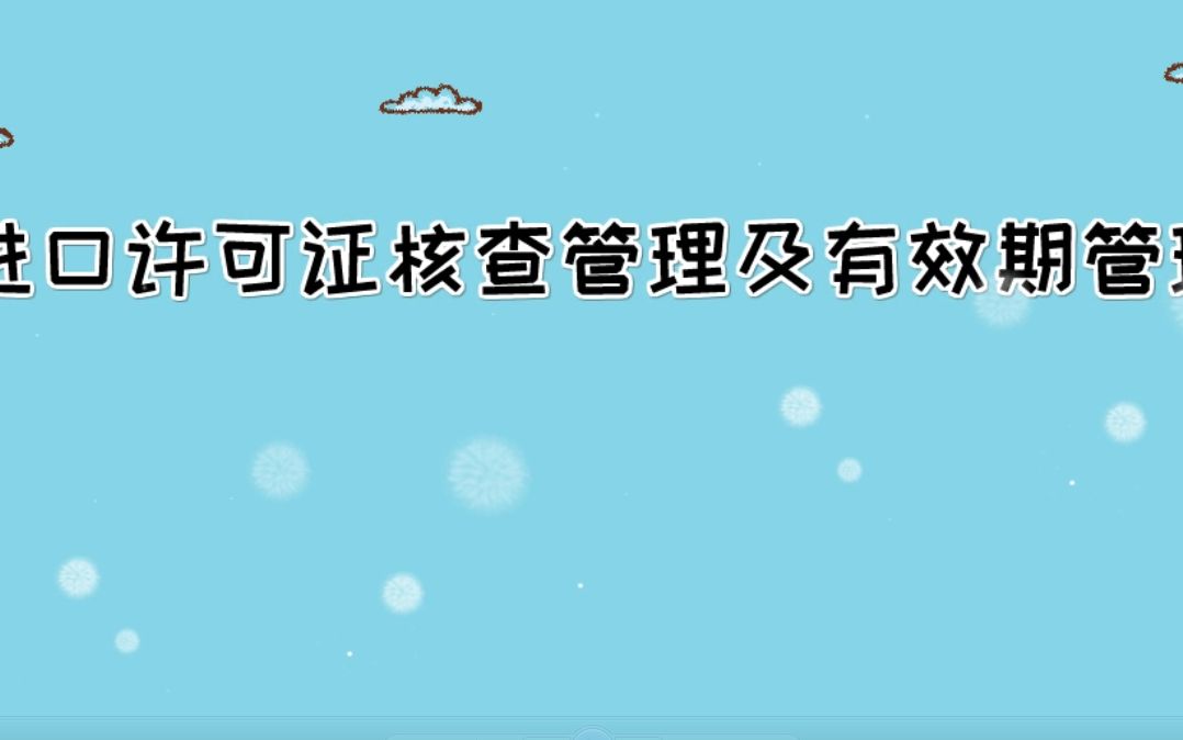 进口许可证核查管理及有效期管理