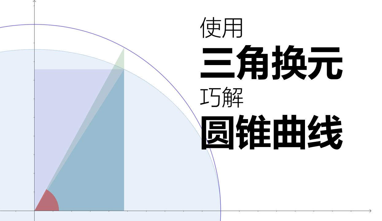 不联立也能做解析几何?用三角换元巧解圆锥曲线!