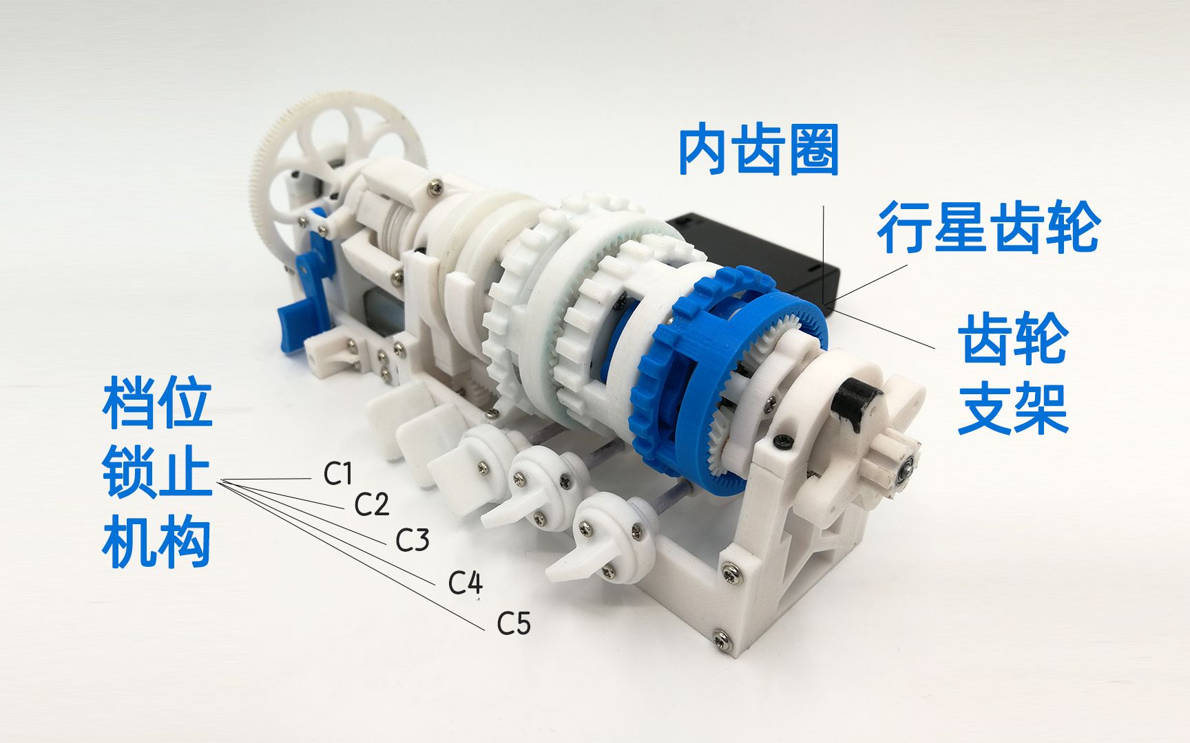 6AT行星齿轮组变速箱模型,换挡逻辑一目了然,可能得两目