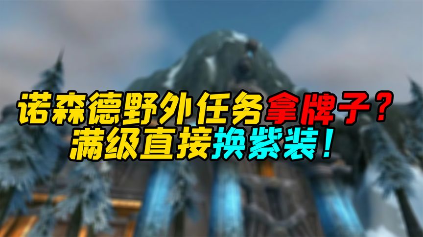 魔兽世界怀旧服 诺森德野外任务拿牌子?满级直接换紫装!