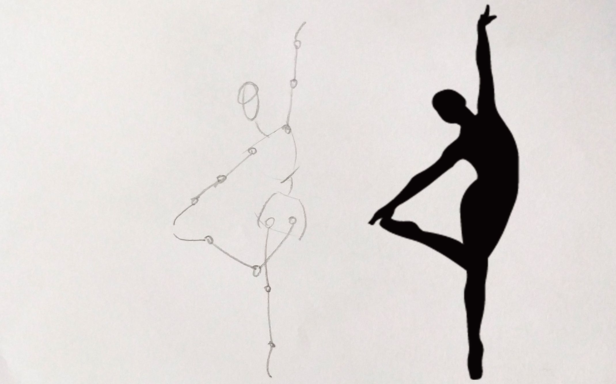 从零开始学画画——人物动态速写练习-火柴人