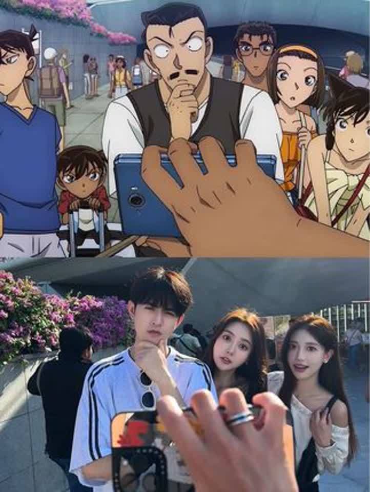 当动漫走进现实!动漫里的人物好像真的存在过 #新加坡 #名侦探柯南 #...