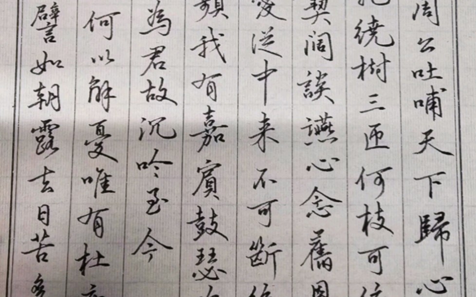 硬笔书法练习曹操《短歌行》