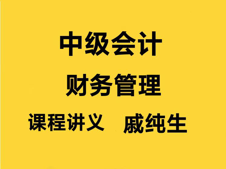 2024年中级财务管理戚纯生基础精讲班 24年戚纯生中级财务管理冲刺...