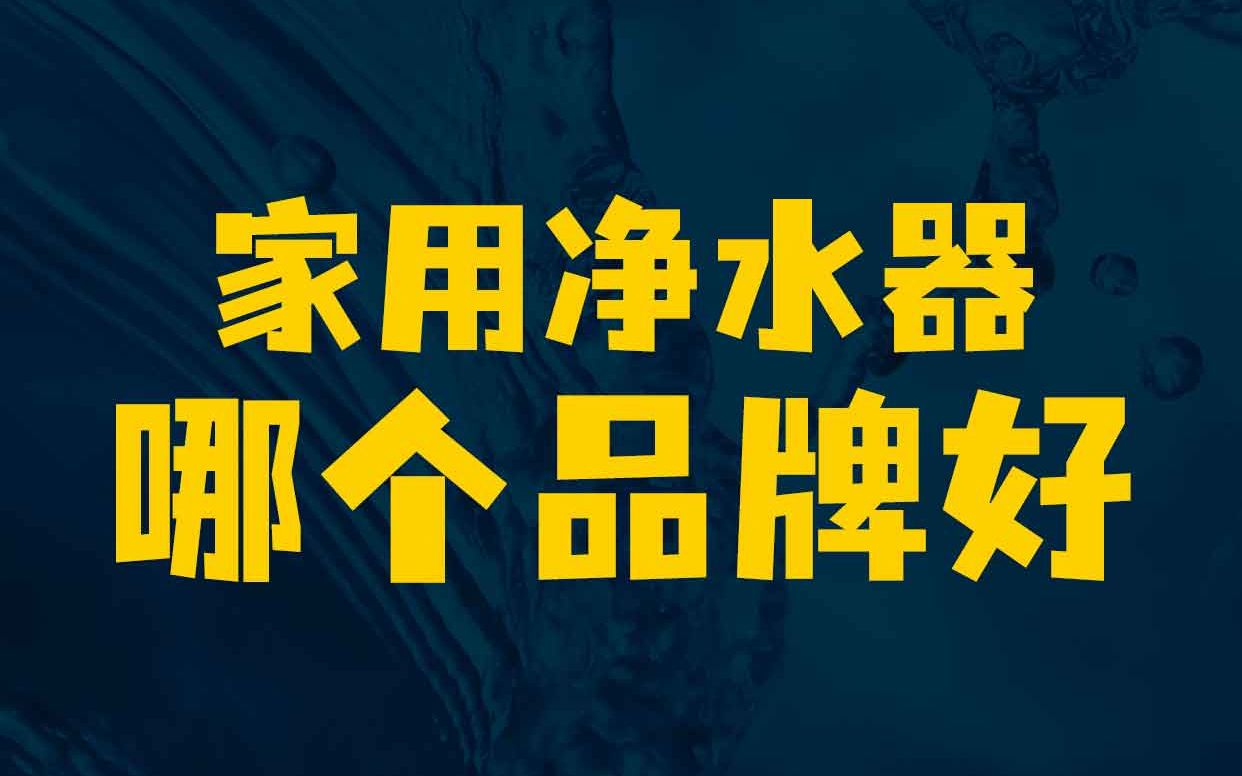 家用净水器,哪个品牌好?