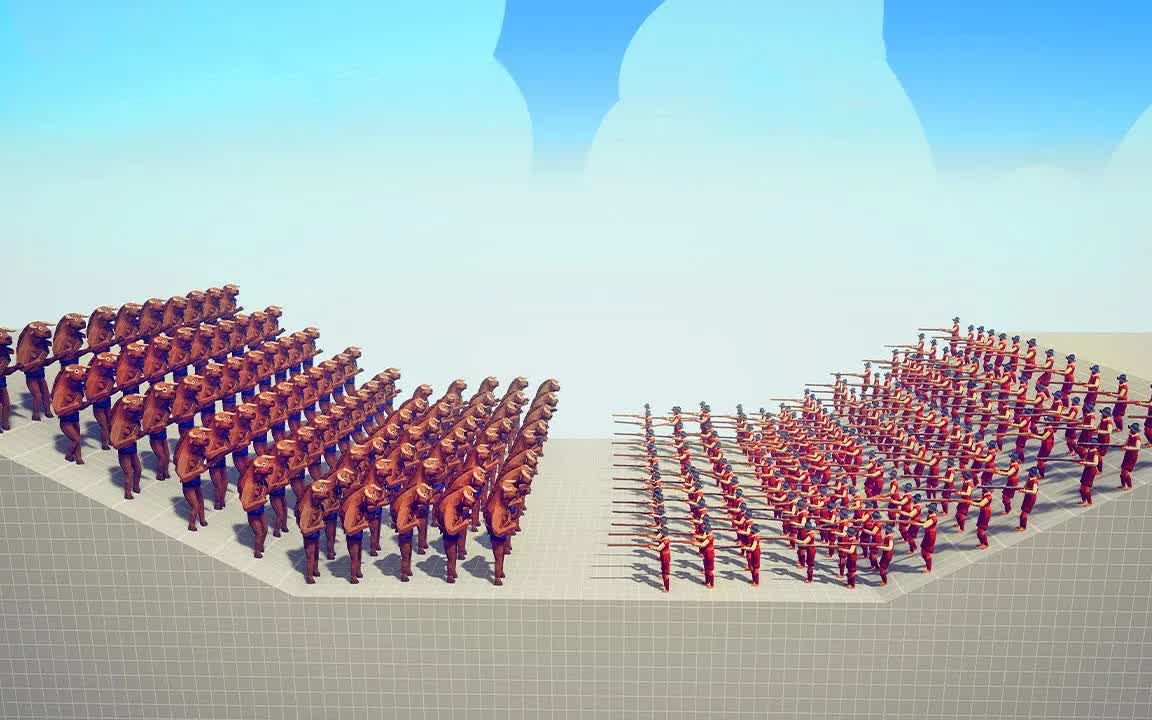全面战争模拟器:100个远程兵VS牛头人!_哔哩哔哩bilibili_全面战争...