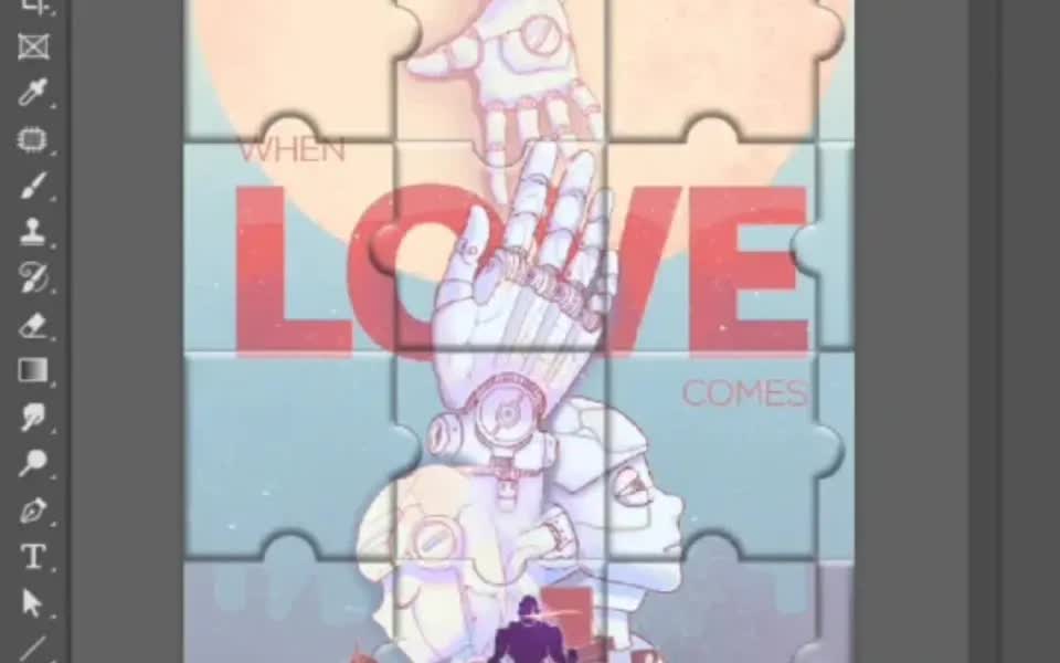 PS教程 制作立体拼图效果,附详细教程‼️‼️