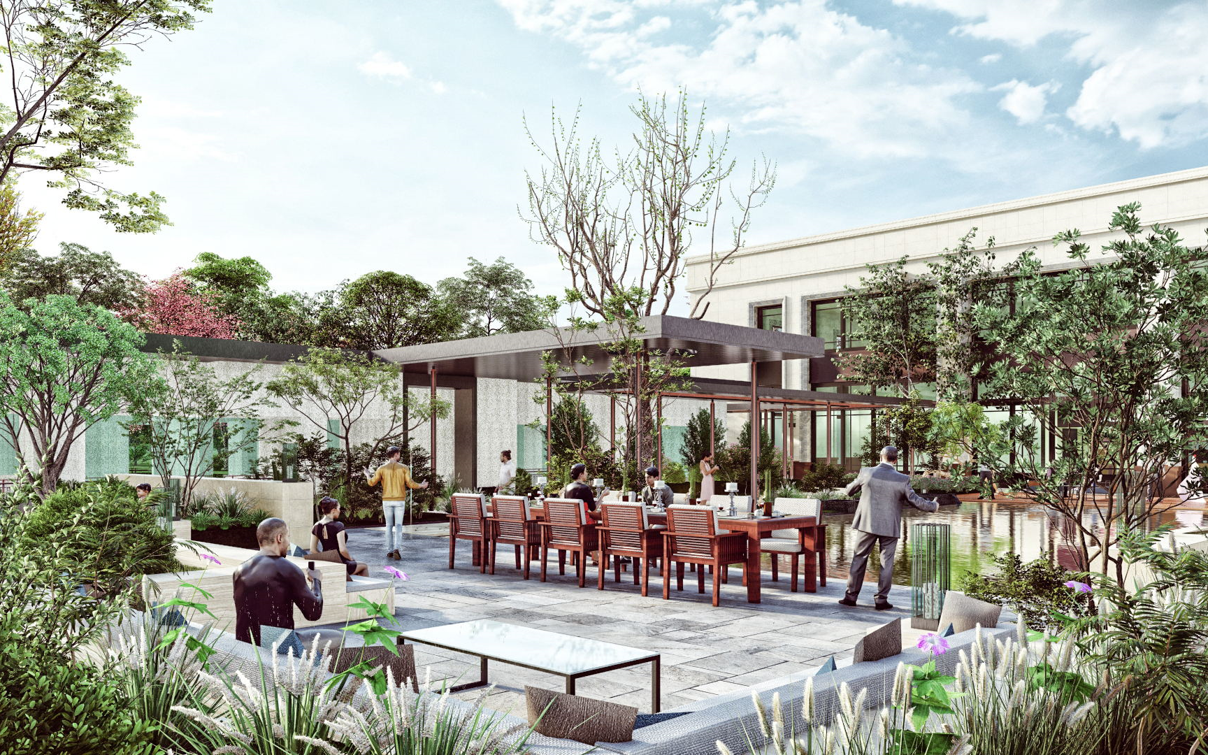 环艺毕设动画丨庭院景观建筑设计