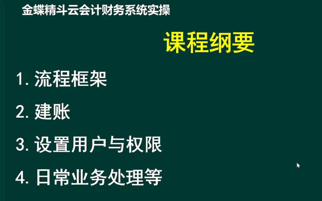 金蝶精斗云会计财务系统实操1