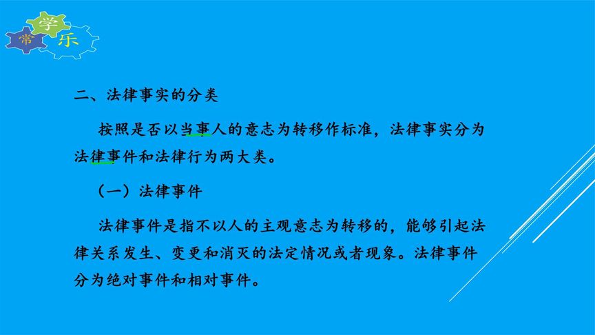 2021会计初级职称考前精讲经济法基础第一章第四讲 法律事实