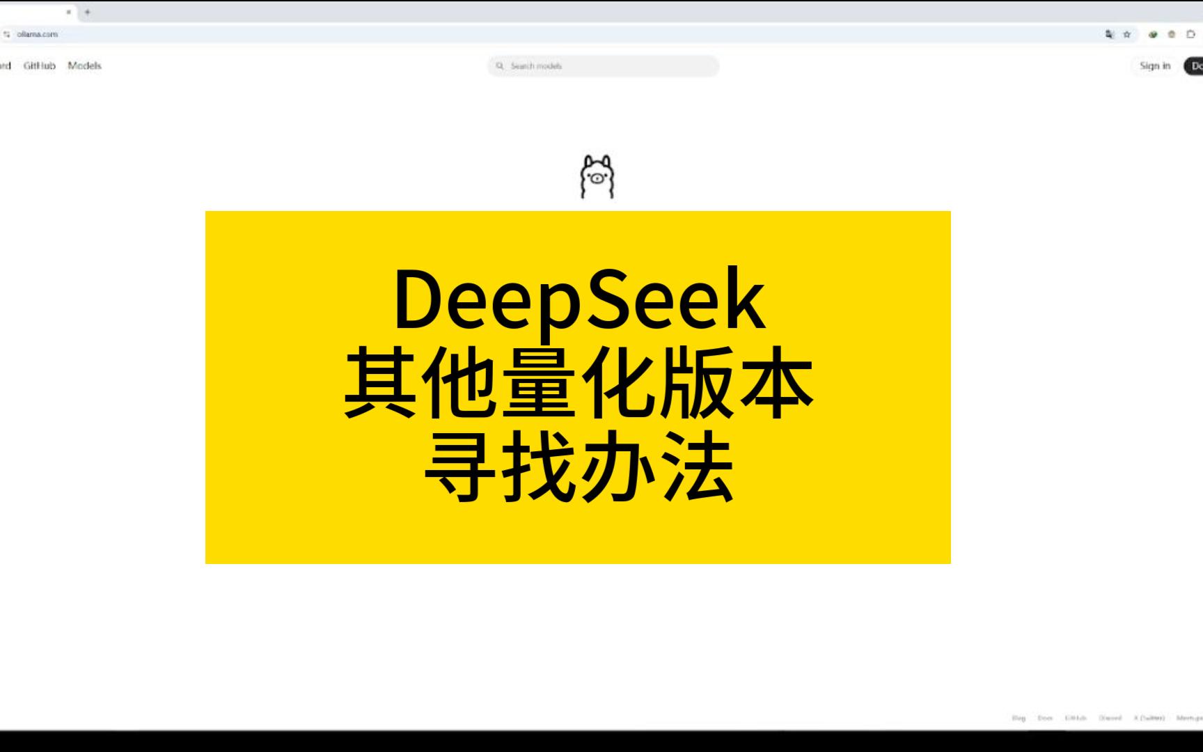 382 DeepSeek其他量化版本寻找办法